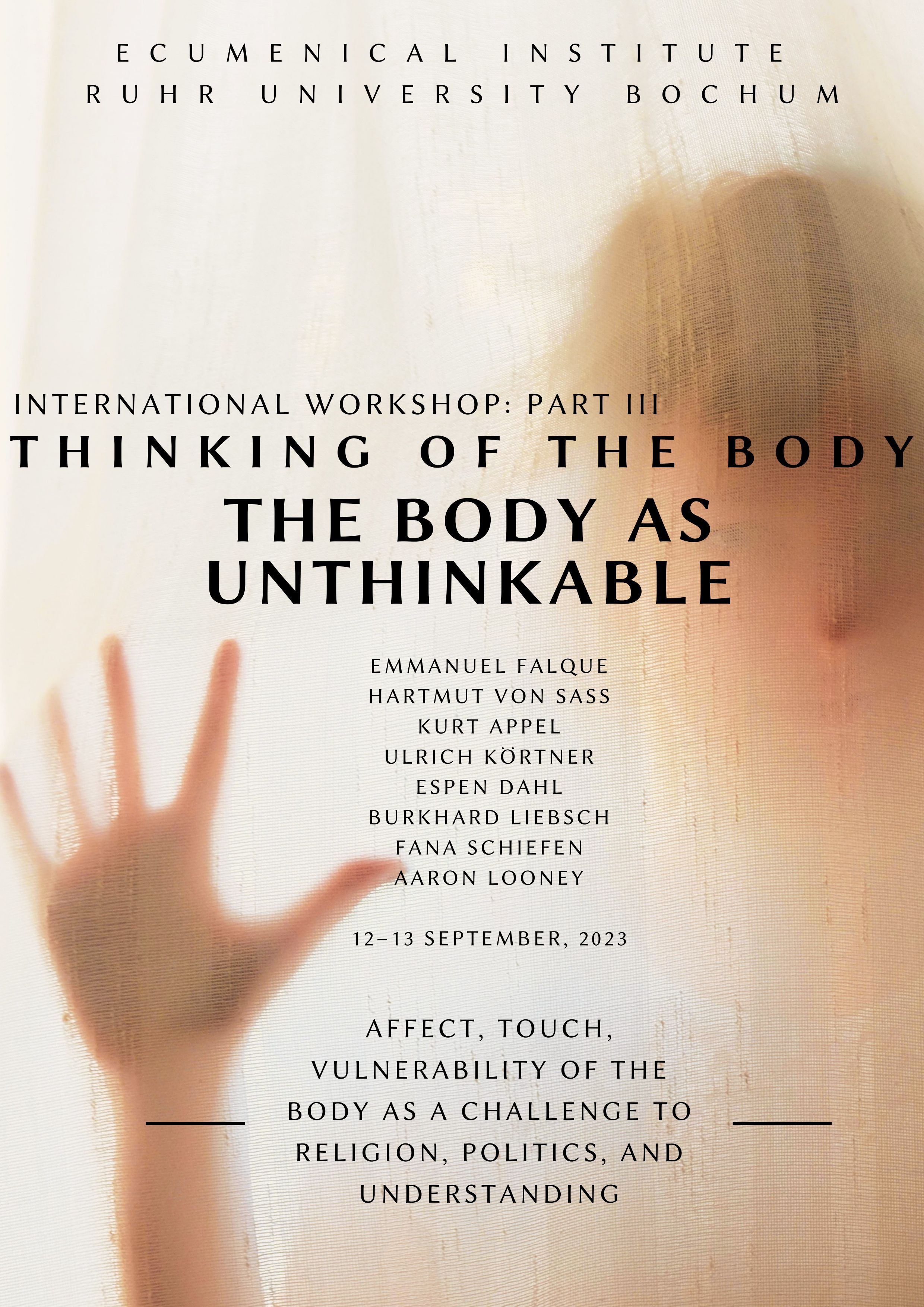 Workshop-Reihe zum Thema "Thinking of the Body"